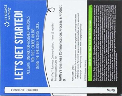 MindTap Business - Printed Access Code, by Guffey Mary Ellen; - New a ...