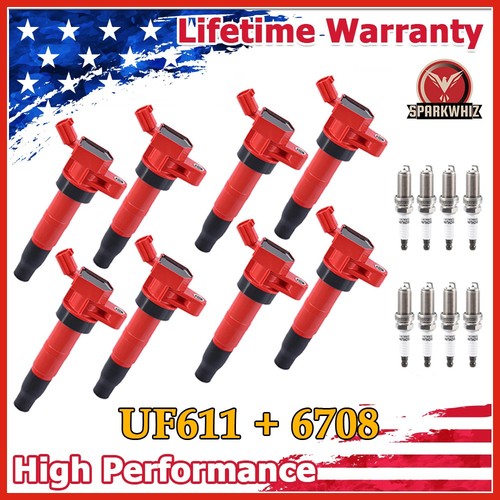 8* Ignition Coil+Iridium Spark Plug set For 2009-2012 Hyundai Genesis 4 ...