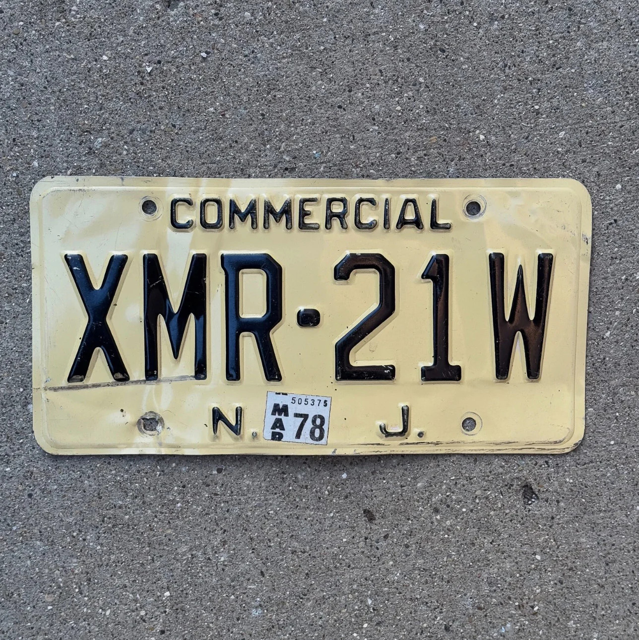 1978 New Jersey Commercial Truck License Plate Auto Tag Garage Decor ...