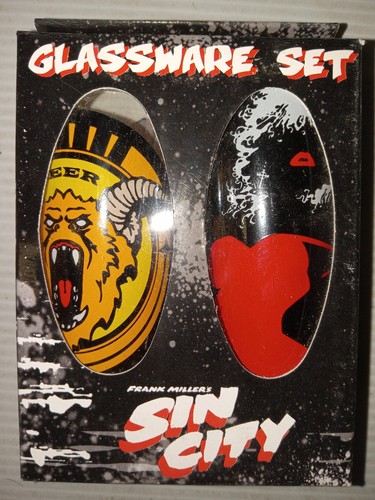 NECA Frank Miller's Sin City Shot Glass Glassware Set NIP new rare ...