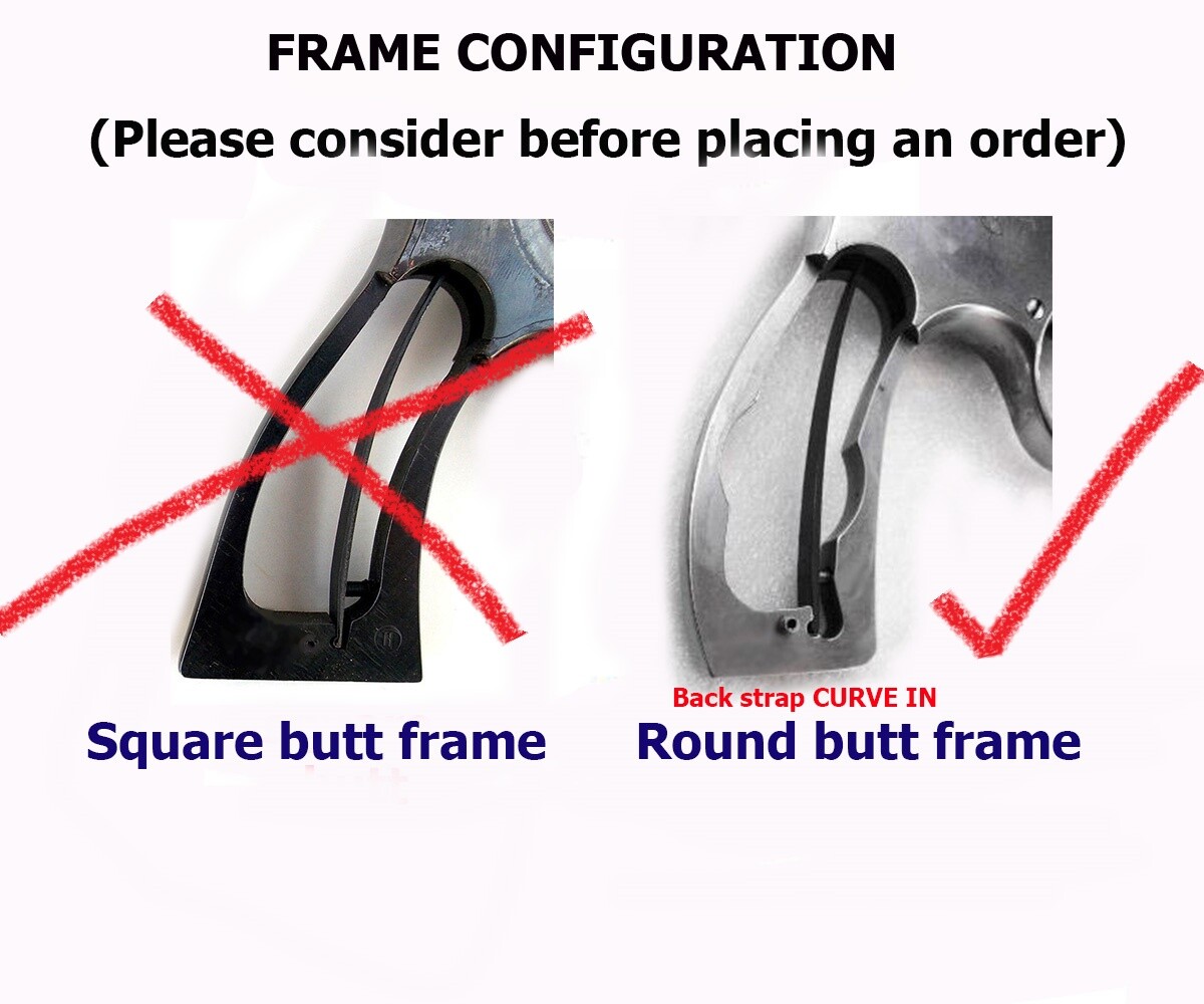 Premium bantam Grips For S&W K/L Frame Round Butt 686 hardwood opened back grips | eBay