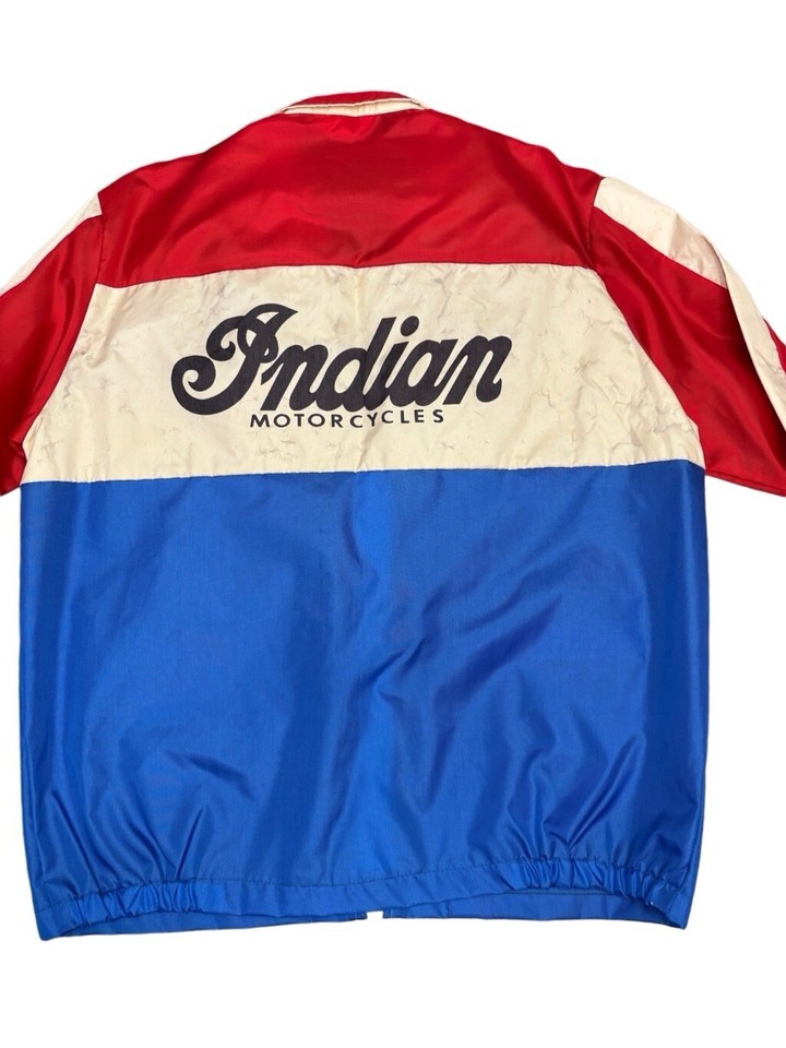 Vintage 1970s Indian Motorcycle Nylon Racing Jacket Team Indian USA ...