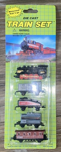 DIE CAST TRAIN SET MOTORIZED PULL 'N GO SET OF 5 TRAINS UNOPENED | eBay