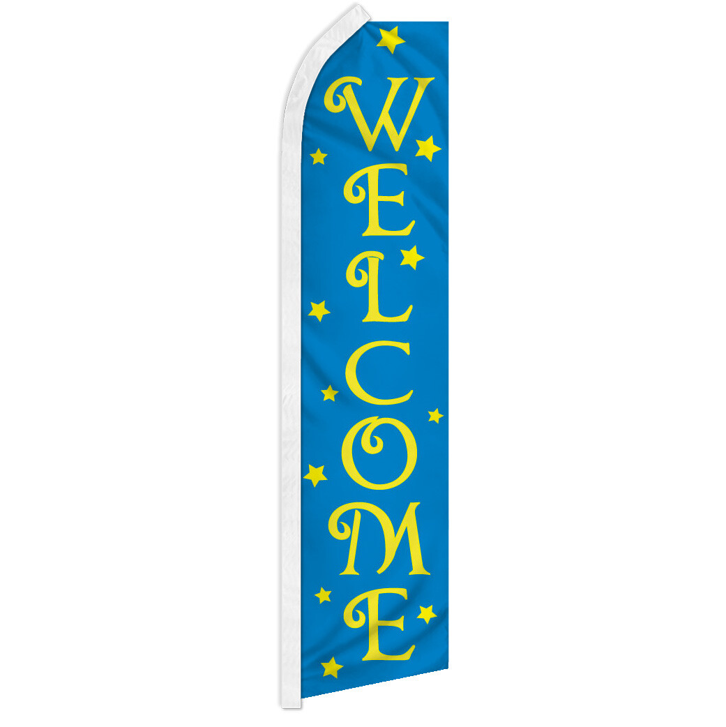 Open Swooper Feather Flutter Flag Welcome Grand Opening | eBay
