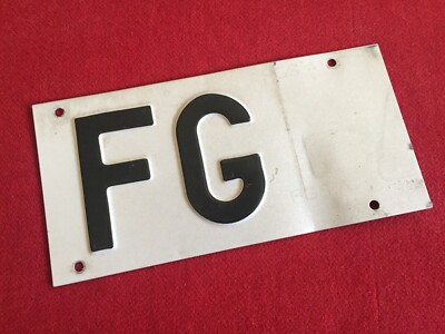AUTO EPOCA VINTAGE TARGA METALLO FOGGIA FG SIGLA SCRITTA PROVINCIA ...