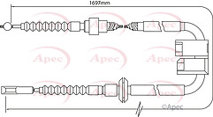 Apec CAB1016 Brake Cable for sale online | eBay