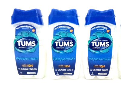 3-PACK Tums Peppermint Ultra 1000 Strength 72 tablets each 4/27 NEW | eBay