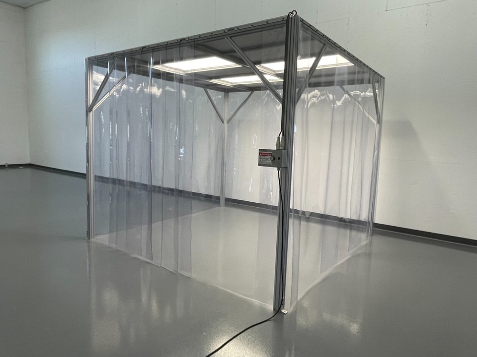 12' x 12' SOFT Wall Clean Room ISO8 class 100,000 HEPA Filter Cleanroom ...