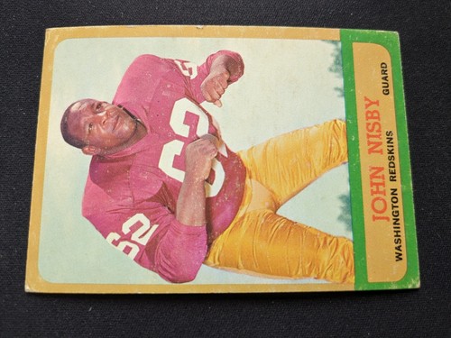 1963 Topps Football Card # 163 John Nisby SP - Washington Redskins (VG ...