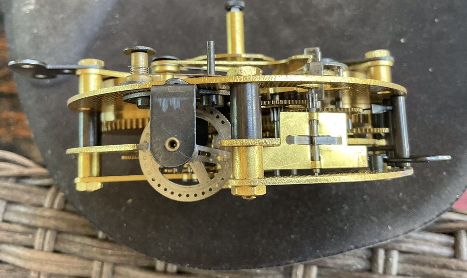 FRANZ HERMLE & SOHNE Brass Clock Movement appears to be complete but ...
