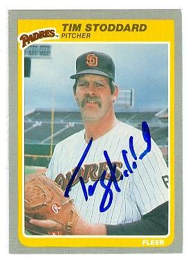 Tim Stoddard autographed baseball card (San Diego Padres) 1985 Fleer #U ...