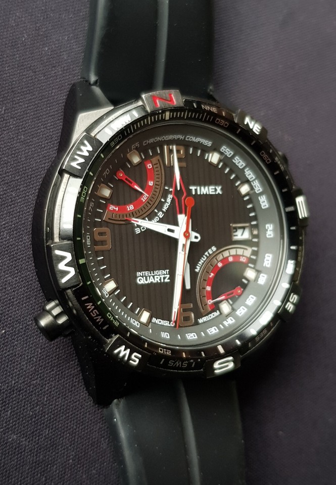 TIMEX Intelligent Quartz Compass Fly-back Chronograph T49865 Watch | eBay