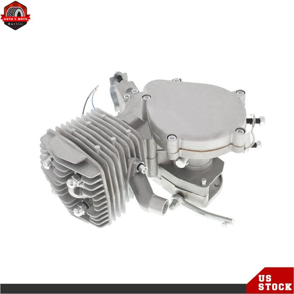 80cc 2 Stroke Gas Engine Motor Silver For Motorized Motorised Bicycle ...