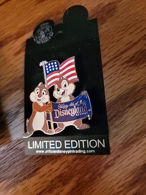 Disney Pins Disneyland Chip & Dale Happy 4th of July 2005 LE 1500 Pin ...