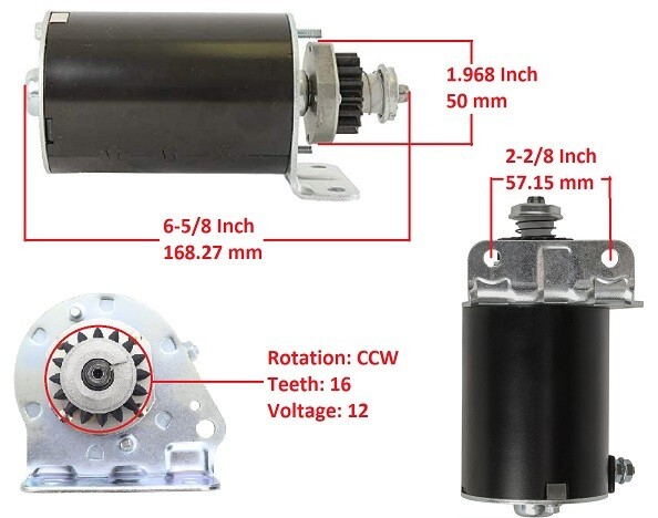 Starter for Briggs & Stratton 176432 176437 176452 252412 190402 190406 ...