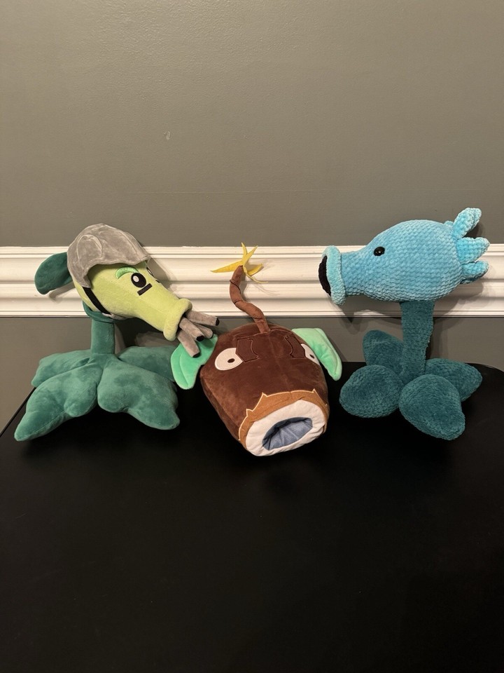 Plants Vs Zombies Plush Plushies Gatlin Pea Ice Pea Coconut Cannon | eBay