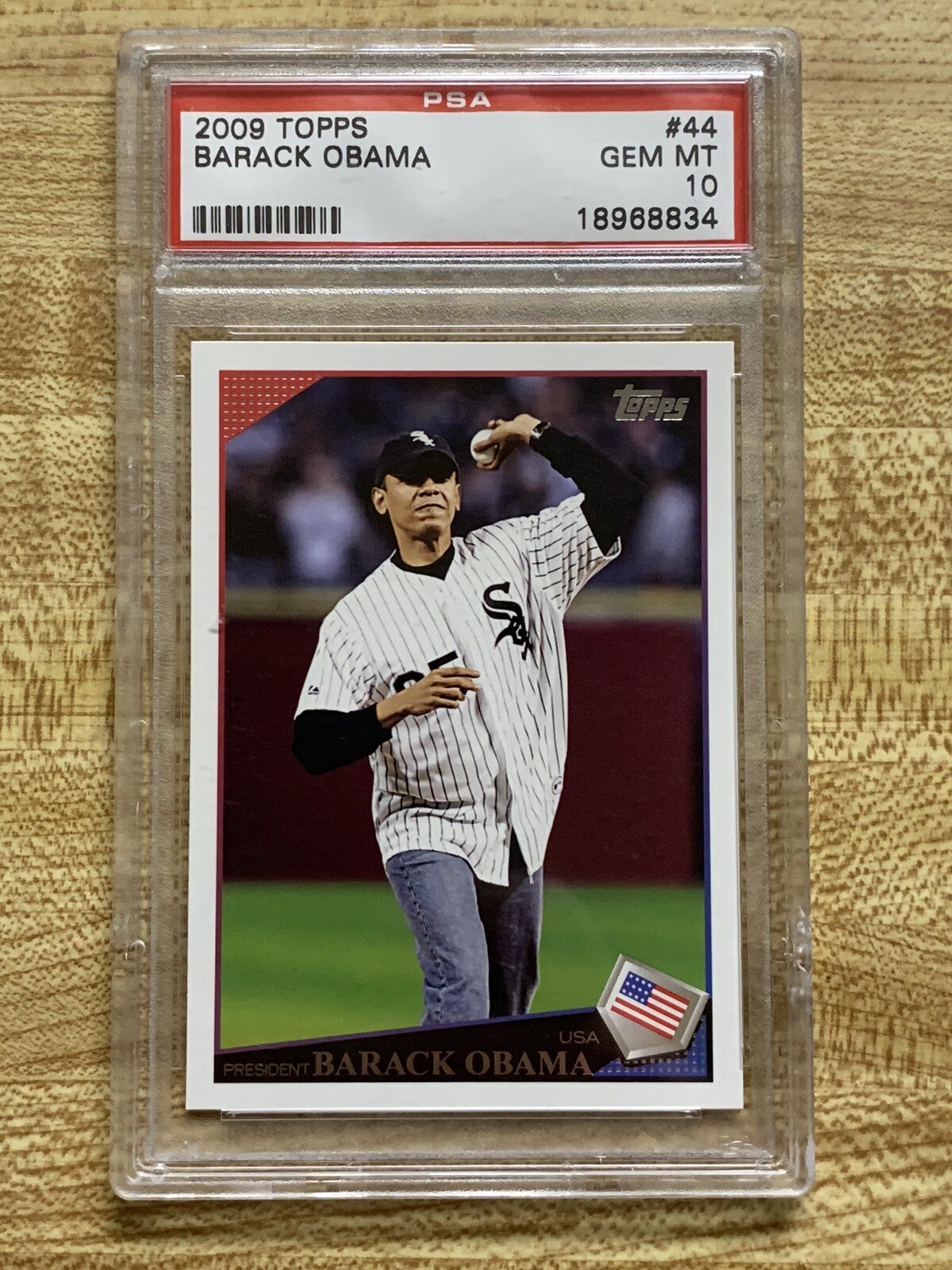 2009 Topps President Barack Obama Rookie Card RC #44 PSA 10 Gem Mint ...