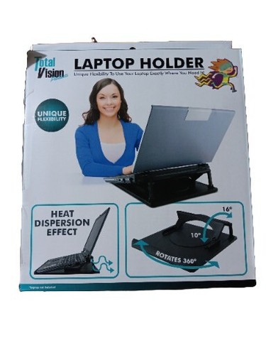 Total Vision LAPTOP HOLDER Rotates 360 Degree Angle 10-16 Degrees ...