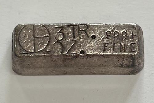 Scarce Omega 3 Troy Ounce Poured Bar 999+ Silver | eBay