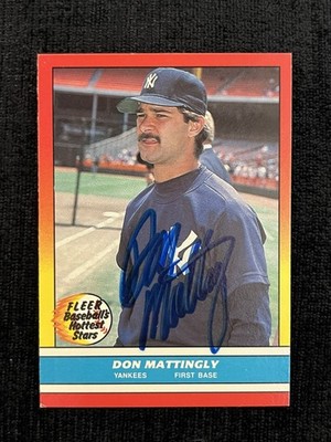 DON MATTINGLY 1988 Fleer Hottest Stars Auto Autograph - Ex/ExMt - No ...