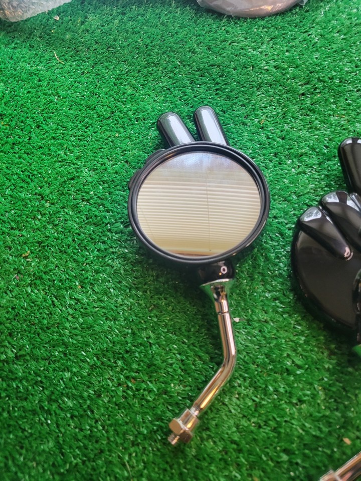 Honda Metro Ruckus Elite Dio Peace Sign Mirrors Black | eBay