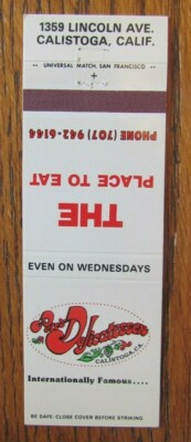 DELI RESTAURANT MATCHBOOK COVER: PEPE'S DELICATESSEN CALISTO ...