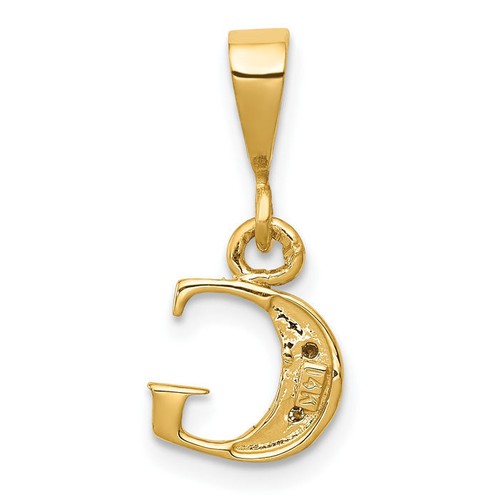 14K Solid Yellow Gold Diamond Letter G Initial Necklace | eBay