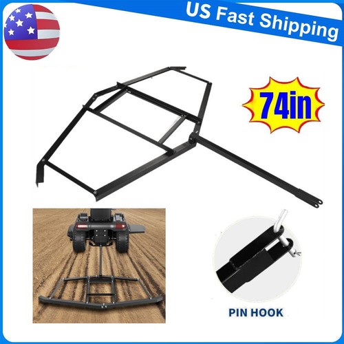 74'' Drag Harrow Driveway Grader Landscape Power Rake for ATV UTV ...