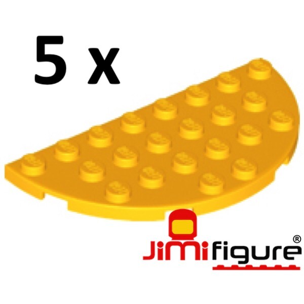 NEW 5 x LEGO 4x8 Round Half Plate Bright Light Orange 22888 Bulk 1/2 ...