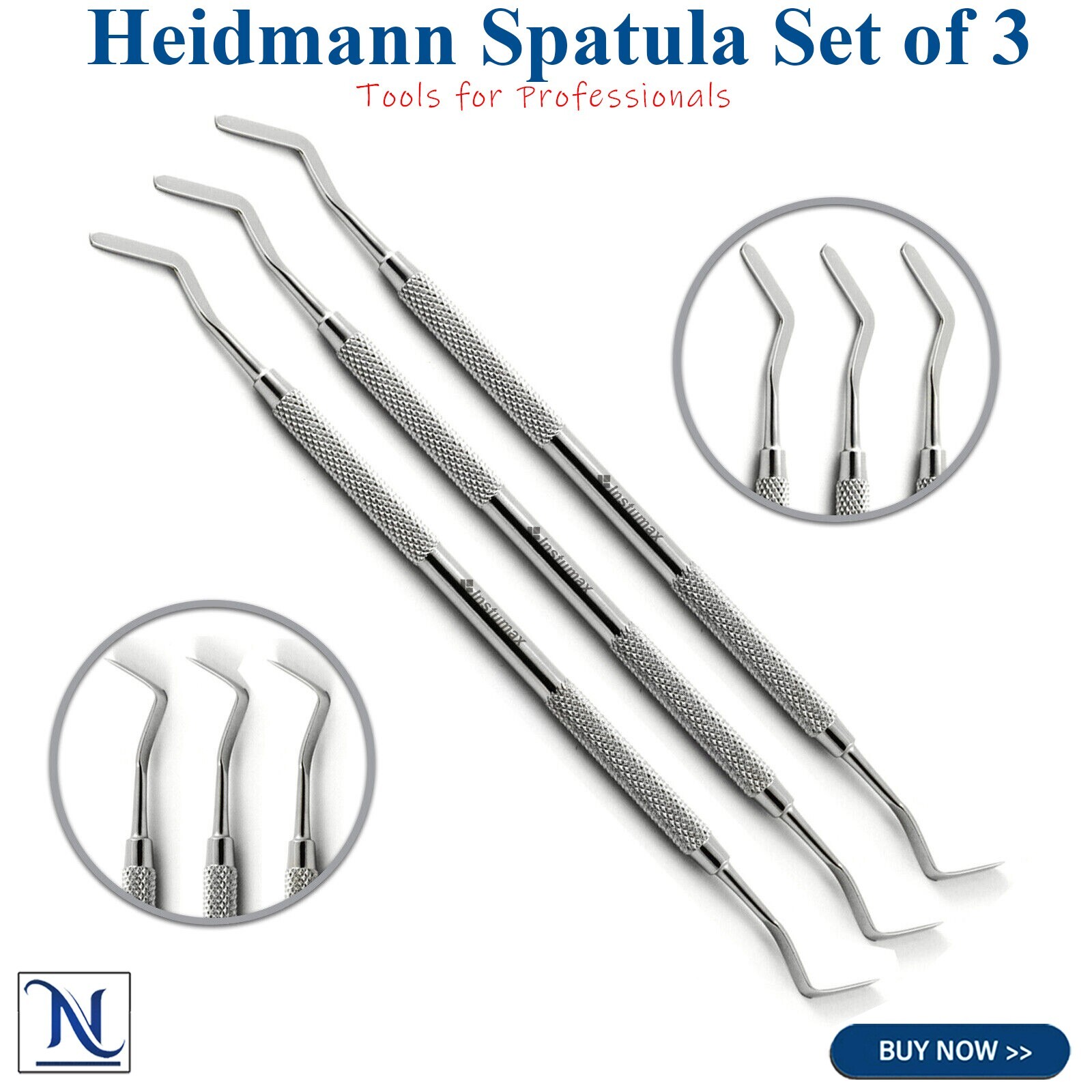3 Pcs Composite Filling Dental Instruments Heideman Spatula 2mm, 2.5mm, 3mm Tool | eBay