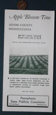 1930s Era Gettysburg Adams County Pennsylvania Apple Blossom Time ...
