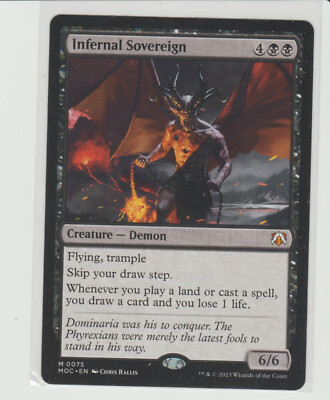 Infernal Sovereign Mythic MtG Card MOC 75 Commander | eBay