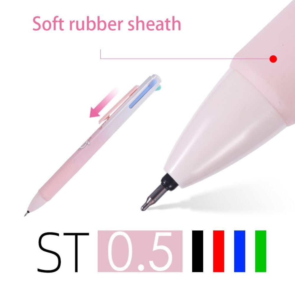 6 pcs/set 0.5mm Gel Ink Pens Peach Cat Writing Pen Cute Signature Pen ...