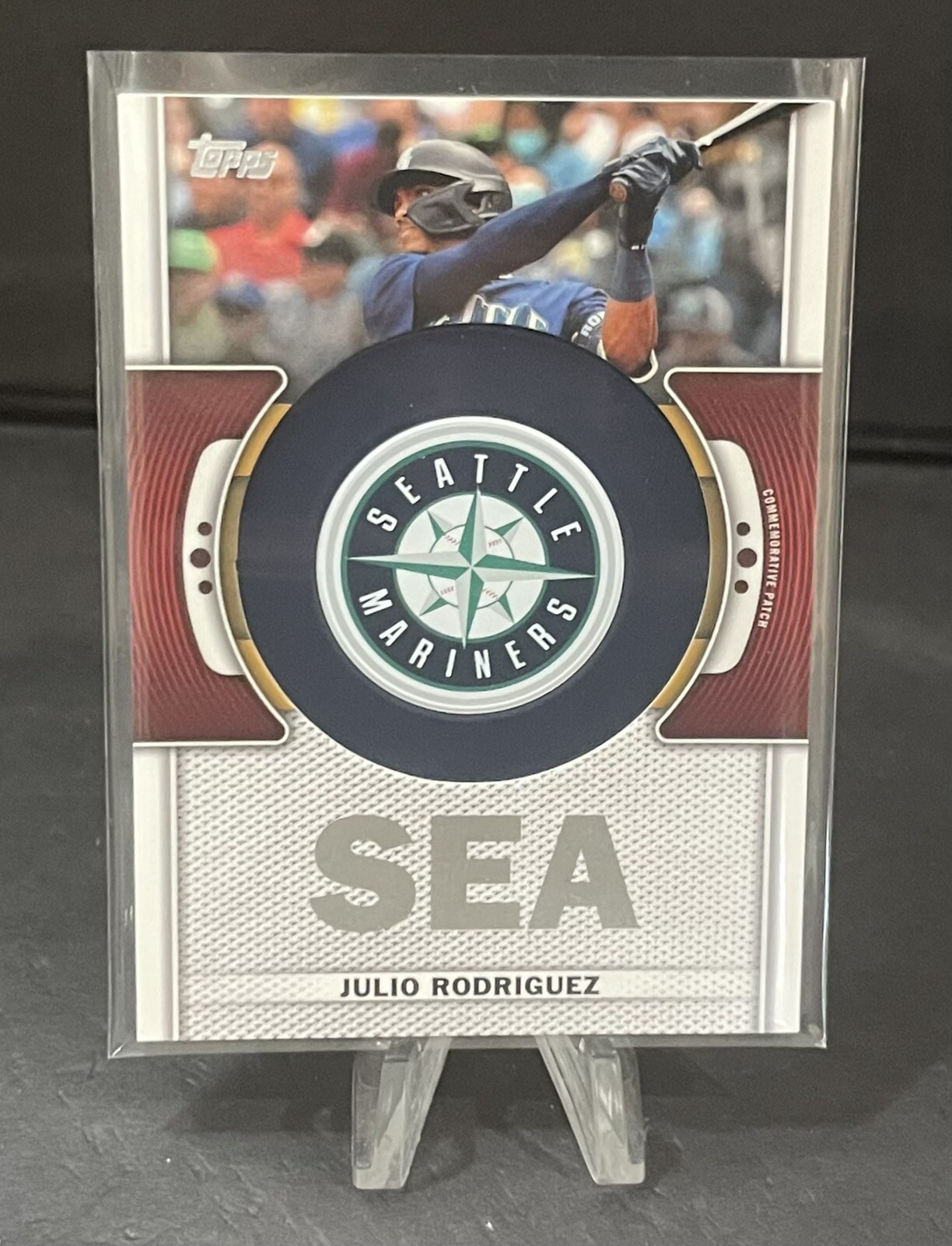 2023 Topps Julio Rodriguez Commemorative Team Logo Patch Relic Card TLP ...