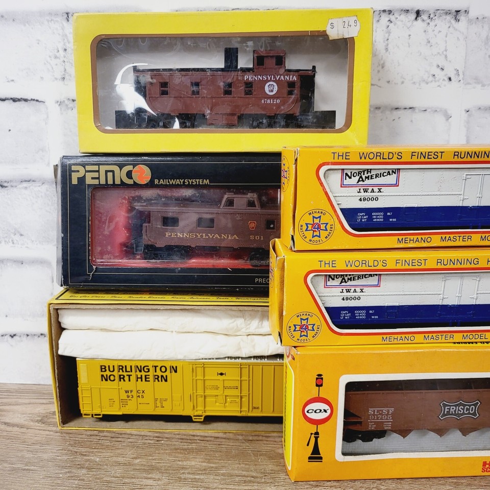 VINTAGE COX PEMCO MEHAN HO 6x BOX CABOOSE CAR TRAIN MODEL RAILROAD BOX ...