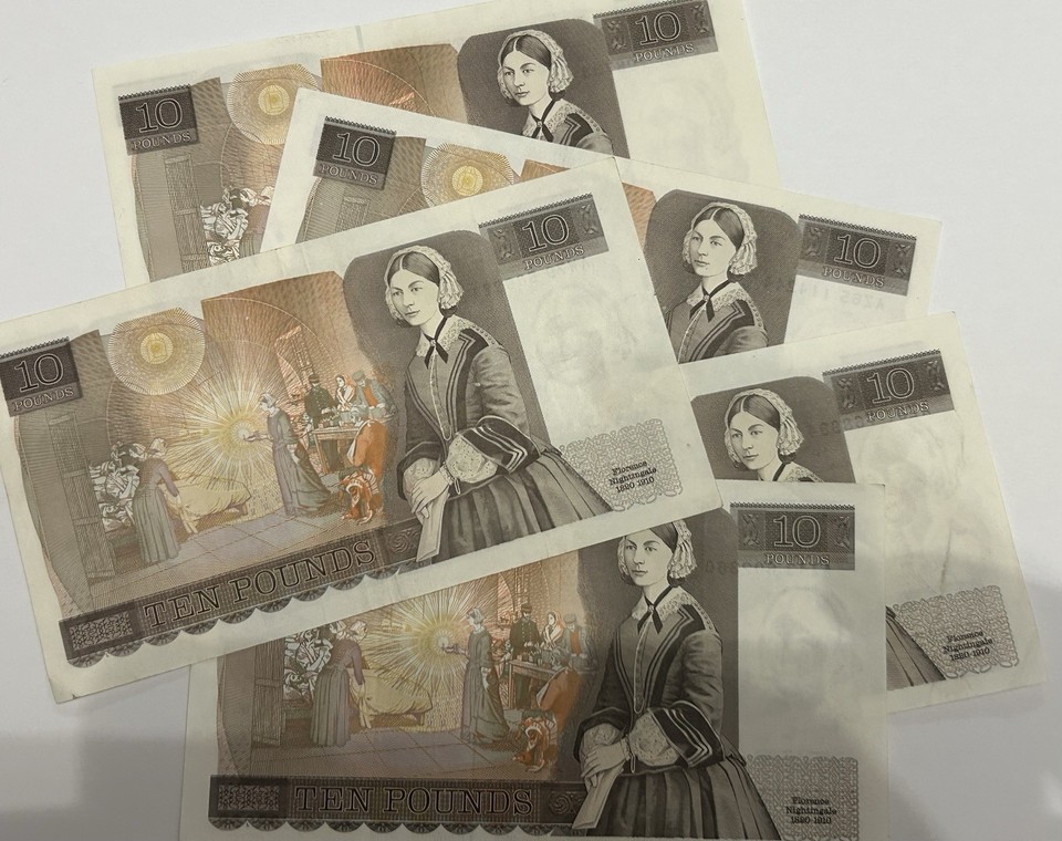 1984-86 Bank of England 10 Pound Note - D.H. Somerset Florence ...