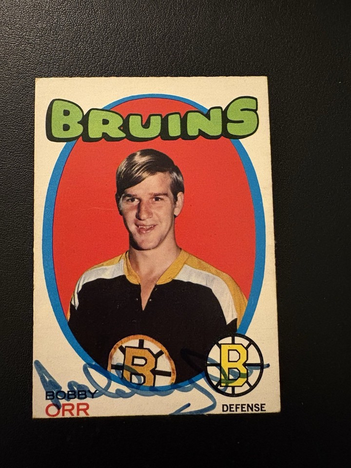 1971-72 OPC 🇨🇦 #100 BOBBY ORR HOF BOSTON AUTOGRAPHED SHARP CENTERED ...