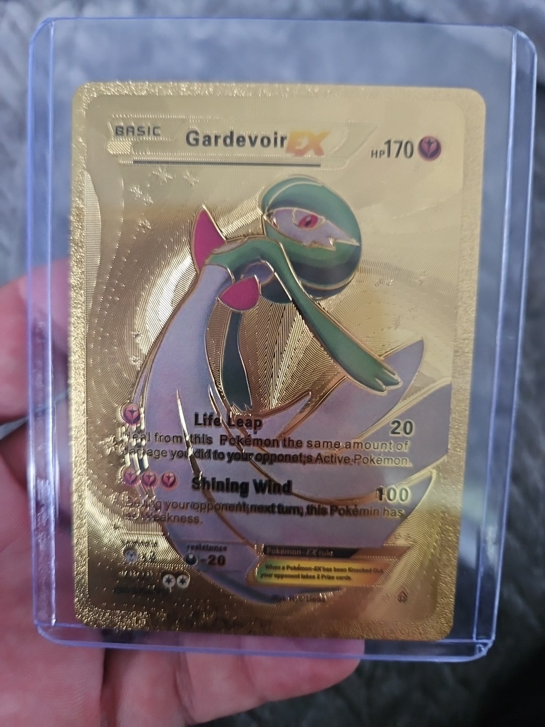 Gardevoir EX Gold Foil Fan Art Vinyl Textured Collector Pokemon Card | eBay