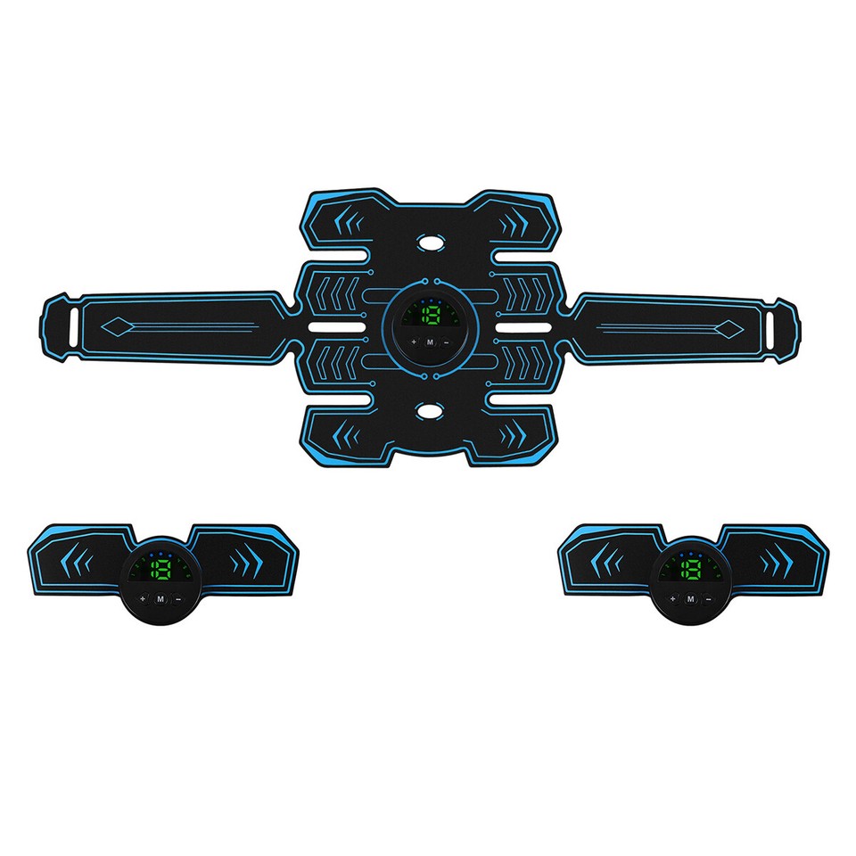 Tactical Abs Muscle Stimulator EMS Abdominal Toning Belt Portable USB ...