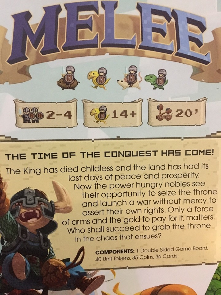 Melee - Indie Games Board Game New! | eBay