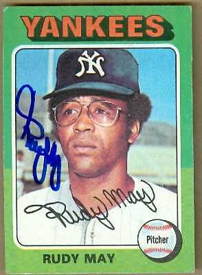 Rudy May autographed Baseball Card (New York Yankees) 1975 Topps #321 ...