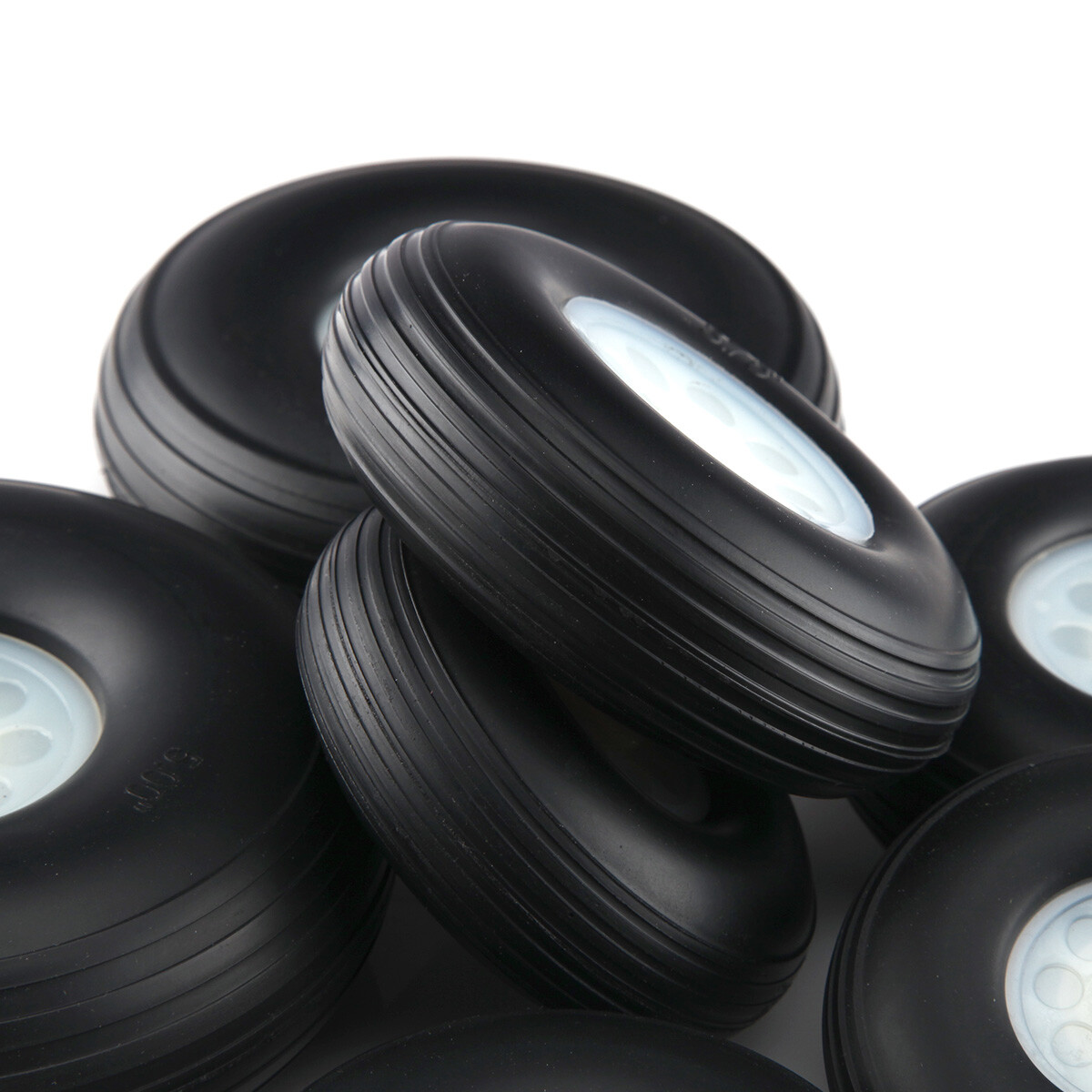 1Pair RC Plane Airplane Model 3.75inch / 95mm PU Wheel w/Plastic Hub 95 ...