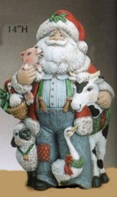 Ceramic Bisque ~~Ready to Paint~~Gare~ Large 14" Tall Farmer Santa | eBay