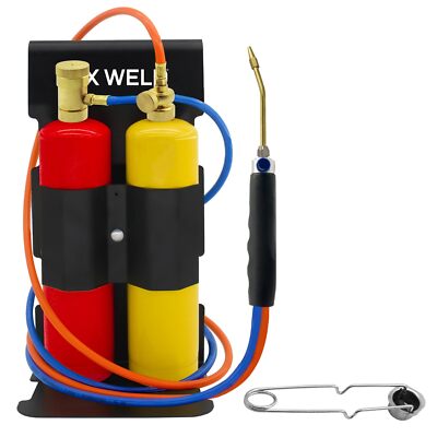 RX WELD Brazing Torch Kit Oxygen MAPP Torch Kit Portable Cylinder Metal ...