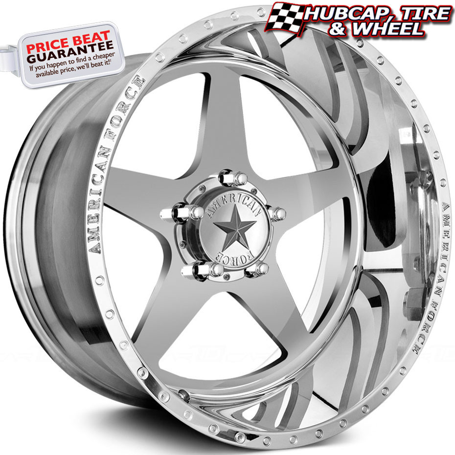 AMERICAN FORCE INDEPENDENCE SS5 POLISHED 24"x12 WHEELS RIMS 5 LUG (set ...
