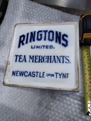 Advertising Ringtons Limited Tea Merchants Ceramic Tea Caddy Blue ...