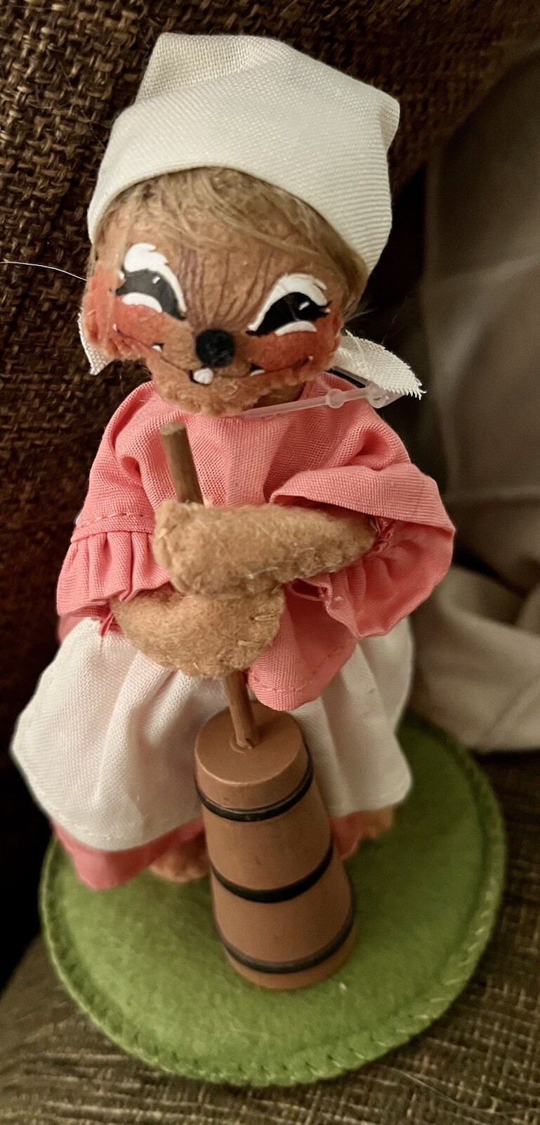 Annalee Doll Colonial Girl Mouse Butter Churning 5" tall | eBay