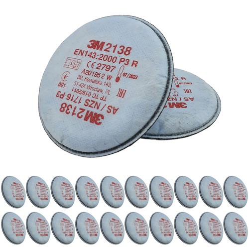 3M 2138 Respirator Filter Disc Particulate OV/AG 2000 - 10 Pairs | eBay ...