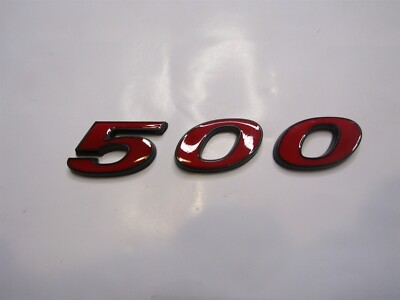 CADILLAC 500 ENGINE ID FENDER HOOD SCOOP QUARTER PANEL EMBLEM - RED W ...