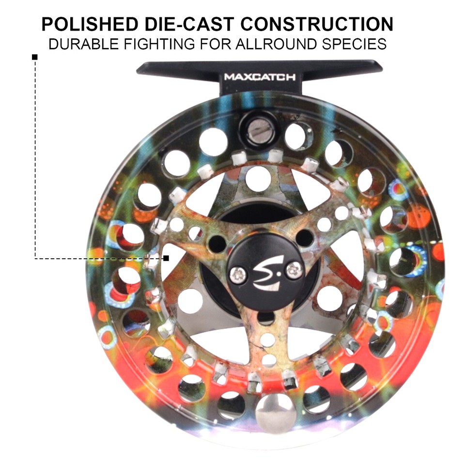 Maxcatch ECO Fly Reel 2/3 3/4 5/6 7/8WT Aluminum Large Arbor Fly ...